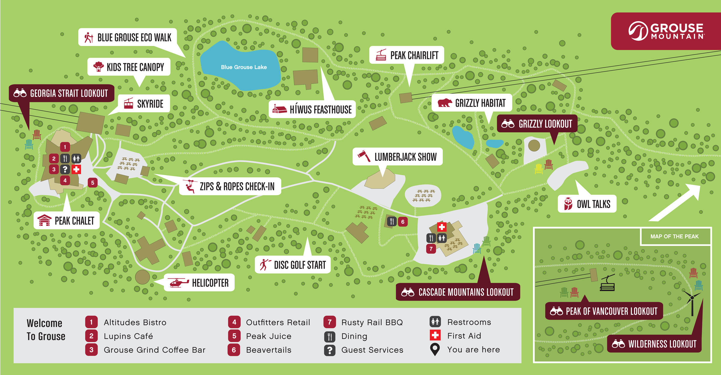 Maps | Grouse Mountain - The Peak of Vancouver